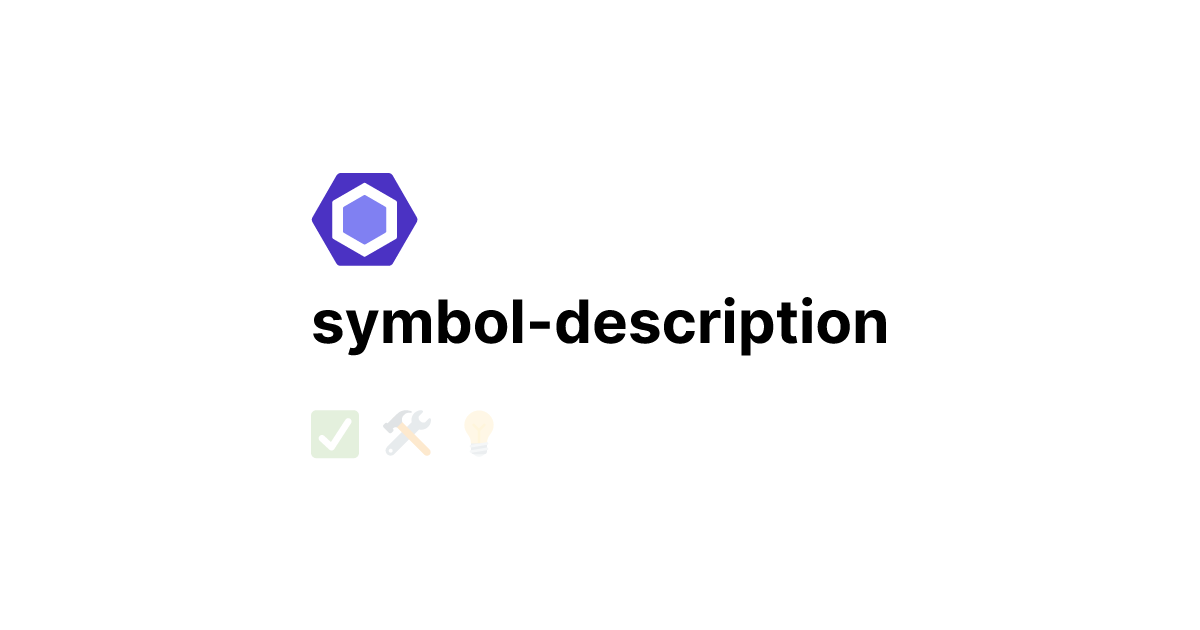 Symbol Description Eslint Pluggable Javascript Linter